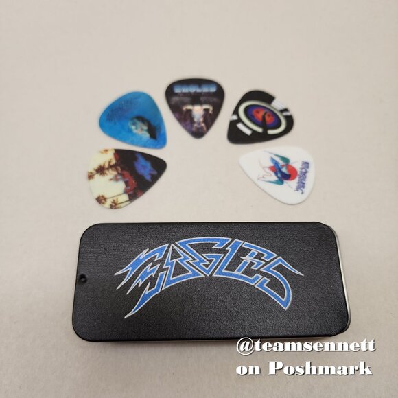 Eagles | Art | Eagles Guitar Picks Set Of 5 In Metal Slide Tin Eagles ...